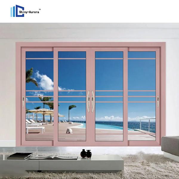 Quality Panorama Aluminium Sliding Doors , Narrow Thin Office Partition Door for sale