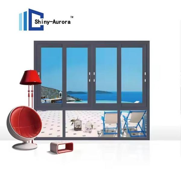 Quality Impact Glazing Double Layer Tempered Glass Window OEM Custom Made Aluminium for sale