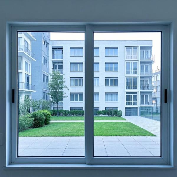 Quality Modern Sliding Open White Aluminum Window Soundproof With Multi Point Lock for sale