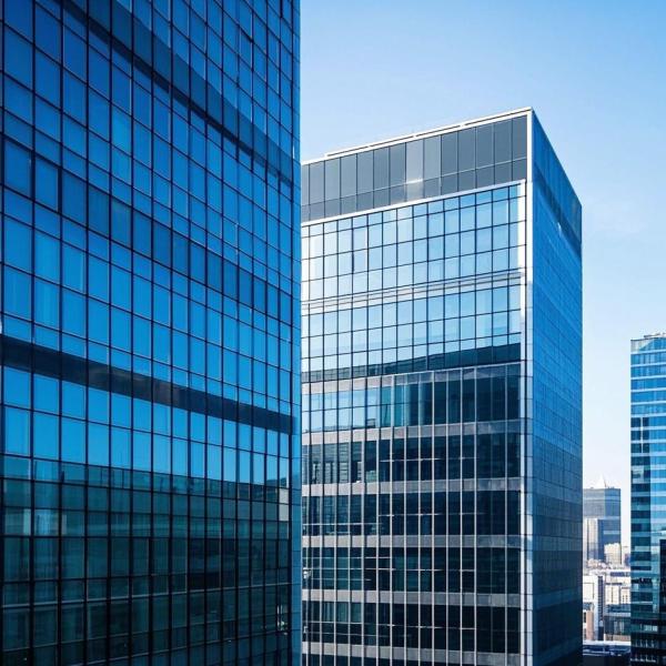 Quality Elegant Finish Custom Tempered Glass Curtain Wall For Home Office Commercial for sale