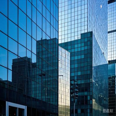 China Powder Coating Double Glazed Prefabricated Glass Facade for Superior Sound Insulation for sale