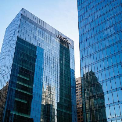 Quality Powder Coating Double Glazed Prefabricated Glass Facade for Superior Sound for sale