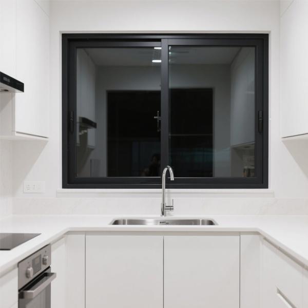 Quality Sliding Aluminum Window with 5mm+20A+5mm Glass for Bathrooms for sale