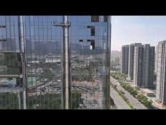 Commercial Building Glass Curtain Wall Customized Hidden Frame Office Curtain Wall