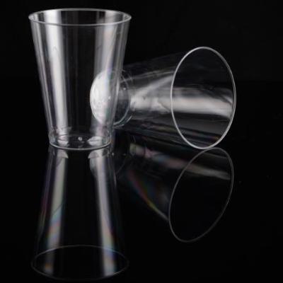 China Custom Logo 7OZ PS Plastic Drinking Cup Clear Disposable Party Cups For Beverage for sale