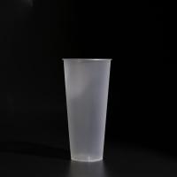 China Customized Disposable Clear/White Juice PP Cups With Dome/Flat Lids for sale