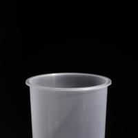 China 1000ML PP Plastic Cup With Flat / Dome Lid For Cold Drinks Boba Tea for sale