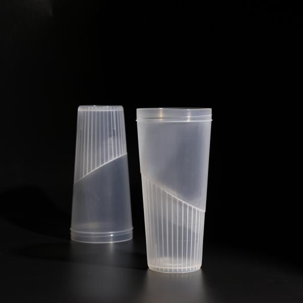 Quality Crystal Clear Plastic PP Disposable Cup With Lids For Iced Beverage FDA Approved for sale