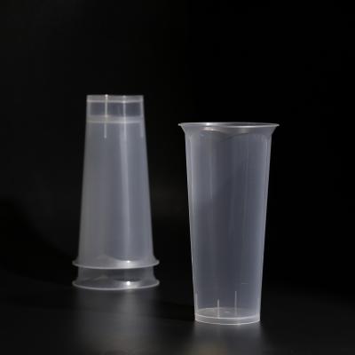 China White Round Shape Plastic PP Cups Food Grade For Beverage Or Boba Tea for sale
