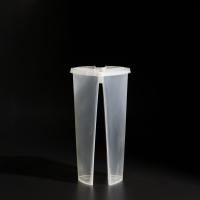 China FDA Certification Customized Logo Double Plastic PP Cup With Dome Lid for sale
