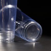 China PET Material Disposable Plastic Cold Drink Cups Stackable Disposable Beverage Cup for sale
