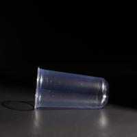 China 24oz U Shape Coffee Bubble Tea Plastic Cups Transparent PET Disposable Cup for sale