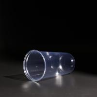 China 24oz U Shape Coffee Bubble Tea Plastic Cups Transparent PET Disposable Cup for sale