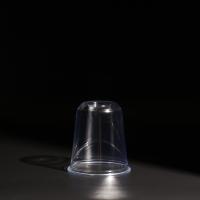 China 14OZ Volume Clear Disposable PET Cups With Dome And Flat Lids Stackable for sale