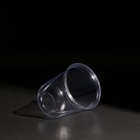 China 14OZ Volume Clear Disposable PET Cups With Dome And Flat Lids Stackable for sale
