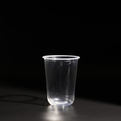 China 500ml Volume U Shape Clear Disposable PET Cups High Durability For Takeaway Juices for sale