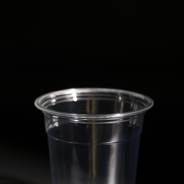 Quality Plastic Disposable PET Cup With Dome Lid And Flat Lid For Takeaway Juice for sale