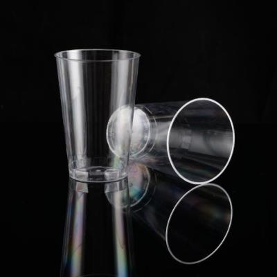 China 16OZ Capacity Round Hard Plastic Drinking Cups Custom Design For Restaurants Cafes for sale