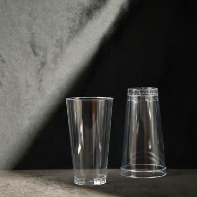 China Crystal Clear PS Plastic Disposable Tumbler 480ml Disposable Plastic Drinking Cups for sale