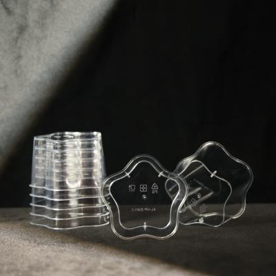 China Customized Logo PS Plastic Cup Star Shape For Mousse Cake In Party Cafes Outdoor for sale