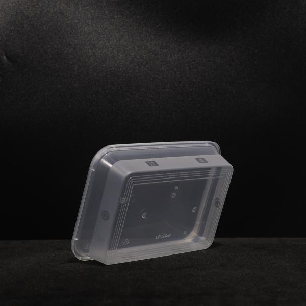 Quality 500ml Plastic PP Lunch Box with Snap On Lid For Takeaway Food for sale