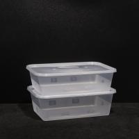 China Leakproof 500ml Polypropylene Lunch Box Stackable Printed Snap On Lid For Fruit for sale