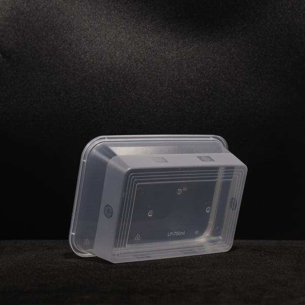 Quality 750ml Rectangular Disposable PP Plastic Sandwich Lunch Box for sale
