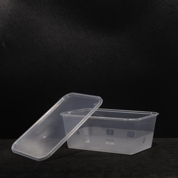 Quality 750ml Rectangular Disposable PP Plastic Sandwich Lunch Box for sale