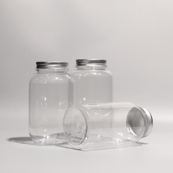 Quality Custom Capacity Empty PET Bottle Plastic Juice Bottle With Screw On Lid for sale