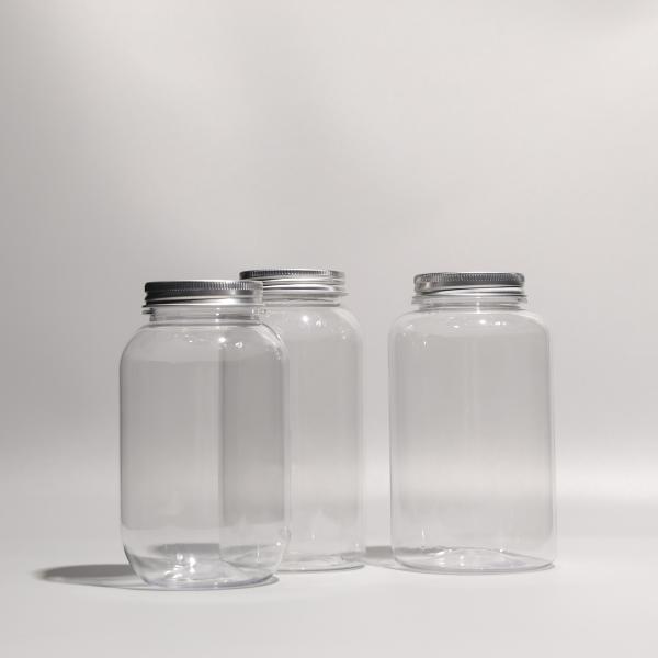 Quality Custom Capacity Empty PET Bottle Plastic Juice Bottle With Screw On Lid for sale