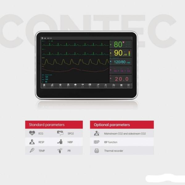 Quality Portable 12.1-Inch Touch Screen Veterinary Patient Monitor Handheld Device for for sale