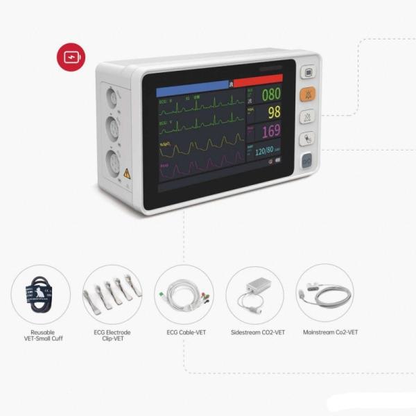 Quality Portable CMS1000Vet Veterinary Monitor Animals Hospital Vital Sign Vet Patient for sale