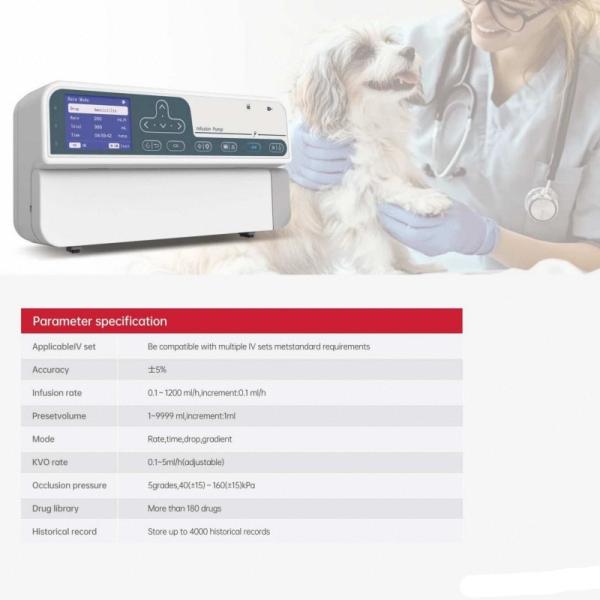 Quality New Model Portable Veterinarian Syringe Infusion Pump for Pet Animal Monitoring for sale