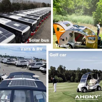 China Efficient 35W Flexible Solar Panel EFTE Thin Flexible Solar Panels energy power system For Off Grid Car Camper Van roof for sale
