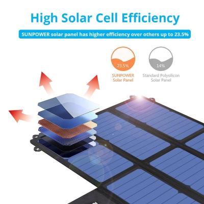 China 50w Portable Fold Up Solar Panels 12v Phone Solar Battery Charger CE ROHS Certificated for sale