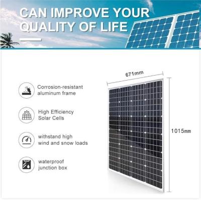중국 맞춤 12V 24V 모노 유리 태양 전지 패널 100W-270W 태양 전지 패널 고효율 150W-200W 범위 포함 판매용