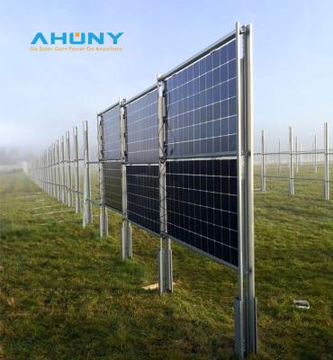China Vertical Bifacial Solar Fence Panel Kit for Garden Backyard Irrigation Pond Poultry Ranch Off-Grid Power Generation for sale