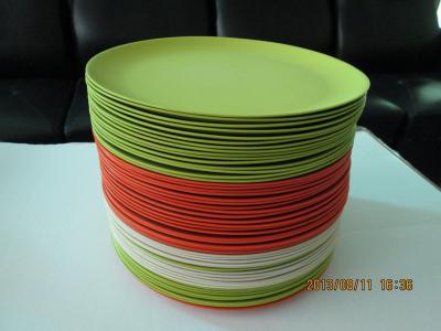 China Eco Bamboo Fiber Camping Big Plate for sale