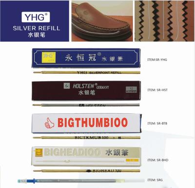 China 20 Spitzen-Silber-Nachfüllungs-Stift der Farbe1.0mm für Leder zu verkaufen