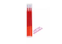 China LeeToo Friction Ball Pen Refill 0.7mm Erasable Gel Ink Refills 3pcs PET Box for sale