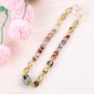 Cina Natural Garden Quartz 8mm 10mm Bracelet con perline fai da te Bracelet a stretch in quarzo per regalo in vendita