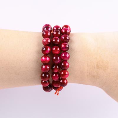 Cina 8mm Rose Red Tiger Eye Gemstone Healing Pink Crystal Stone Beads per la realizzazione di gioielli in vendita