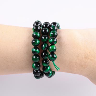 Cina 8mm Occhio di tigre verde Gemstone di cristallo di pietra di guarigione per la produzione di gioielli in vendita