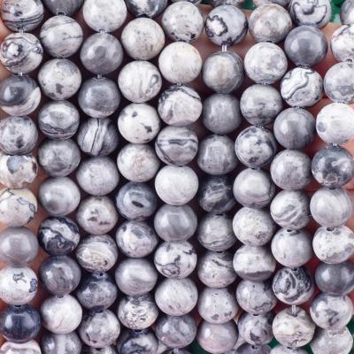 Cina 8mm Mappa naturale di pietra gemma perle di pietra cristallina curativa perle di pietra per la produzione di gioielli in vendita