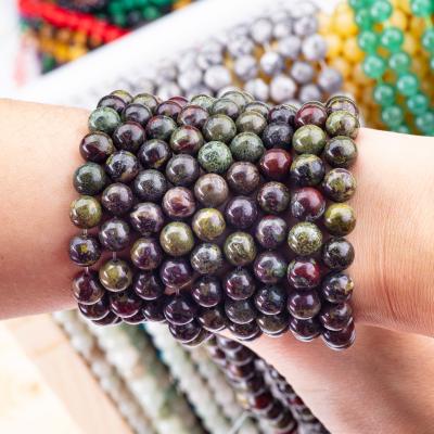 Cina 8 mm Dragon Bloodstone Round Bulk Perle di gioiello in vendita