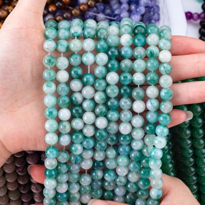 Cina 8mm Blue Jade Gemstone Beads Healing Crystal Stone Beads per la realizzazione di gioielli in vendita