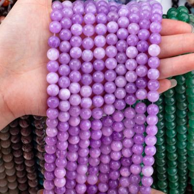 Cina 8mm Violet Giada perle di gemma per le gemme di cristallo per la produzione di gioielli in vendita