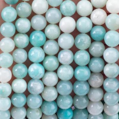 Cina 8mm Blu Amazonite perle di gemme perle di cristallo di pietra curativa per la produzione di gioielli in vendita