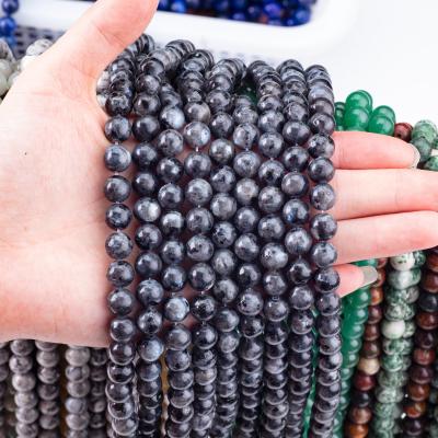 Cina Pietra cristallina naturale nera di labradorite, strati di perline sciolte, pietra semi-preziosa per la fabbricazione di gioielli fai da te in vendita