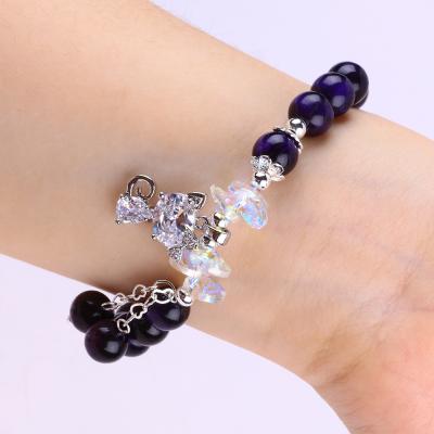 Cina Braccialetti di pietra semi-preziosa 8mm con perline braccialetti di pietra preziosa fatti a mano in vendita
